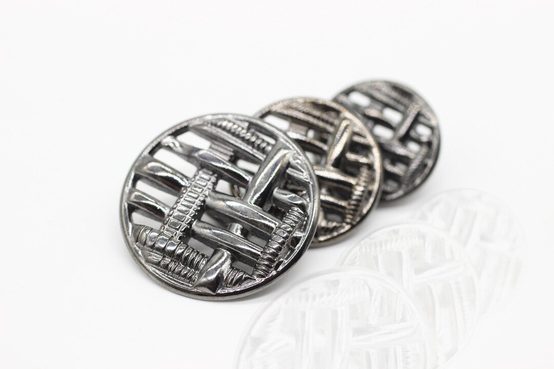 Black Metal Buttons, Weave Buttons, Metal Shank Buttons, for Your ...