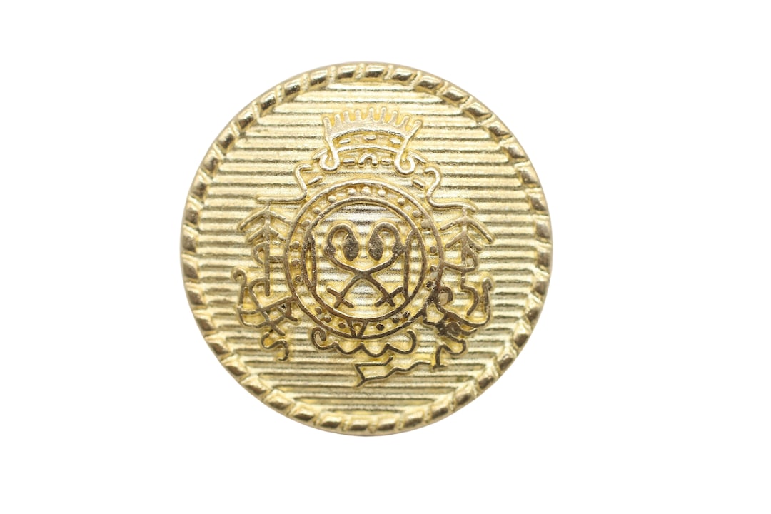 Gold Metal Buttons, Crown Royal Buttons, Metal Shank Buttons, for Your ...