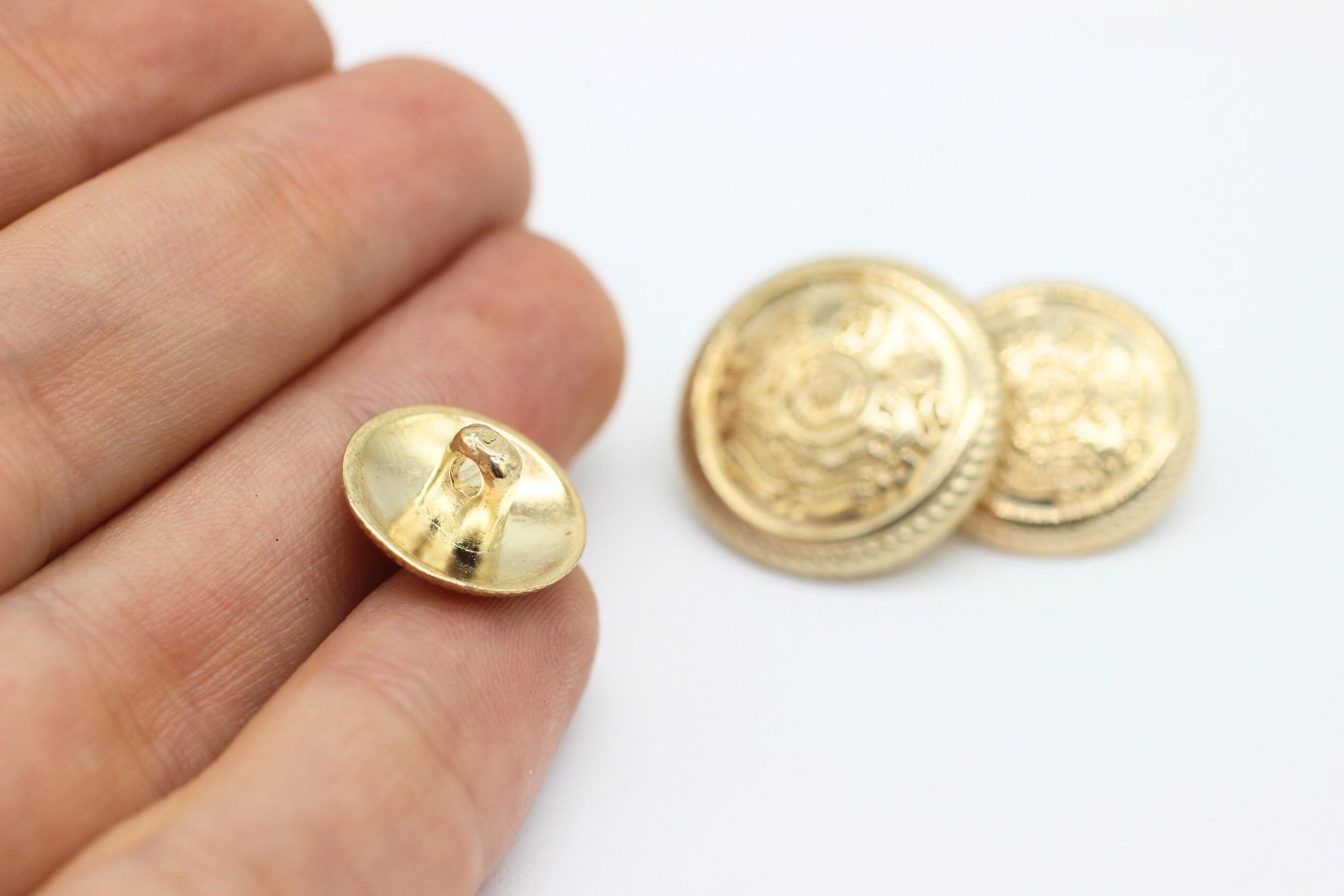 Gold Metal Buttons, Twin Lions Metal Button, Metal Shank Buttons, for ...