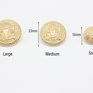 Gold Metal Buttons, Crown Royal Buttons, Twin Horse Buttons, for Your ...