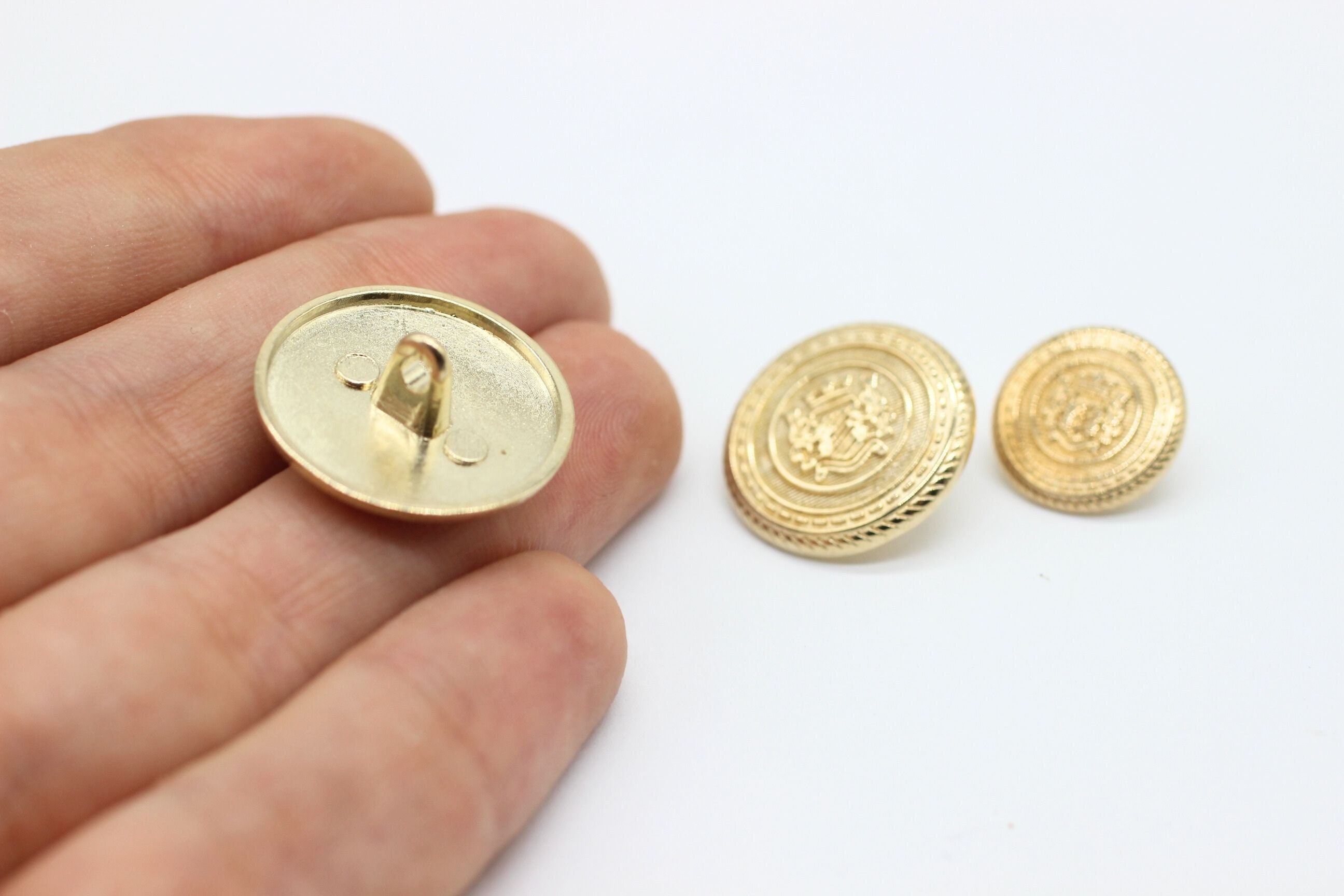 Gold Metal Buttons Kingdom Buttons Twin Horse Buttons for - Etsy