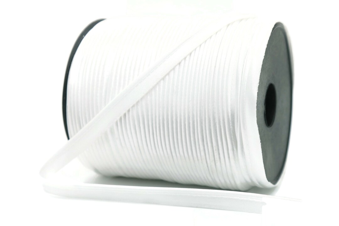 White Satin Piping Trim, Available in 25 Colors, Edge Trim, Cord Trim ...
