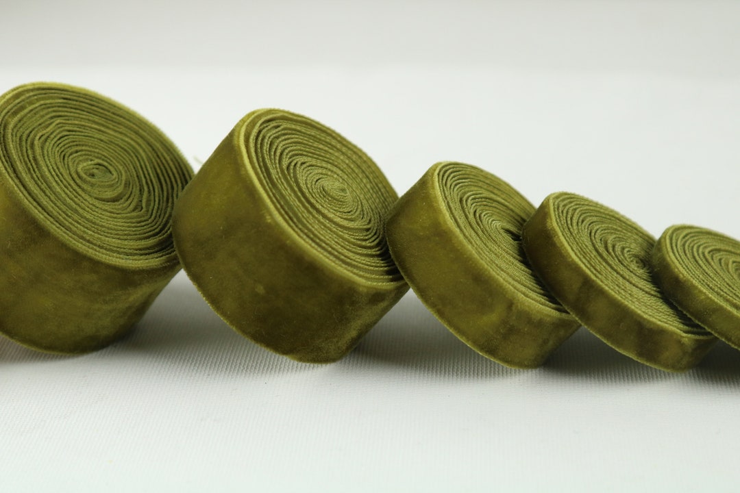 Sage Green Velvet Ribbons, Luxury Premium Quality, Spool Velvet, Plush ...