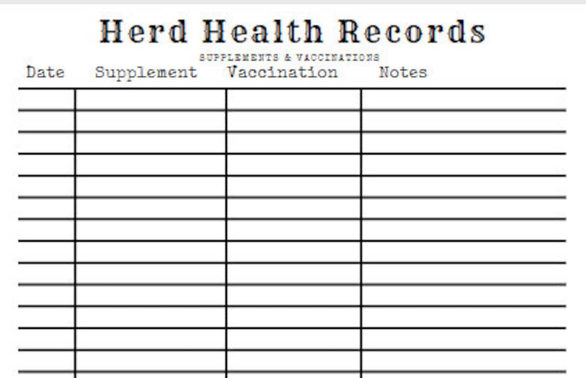 Cattle Record Book. Cattle Herd Binder. Calving. Health. Pasture ...