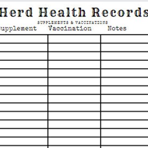 Cattle Record Book. Cattle Herd Binder. Calving. Health. Pasture ...