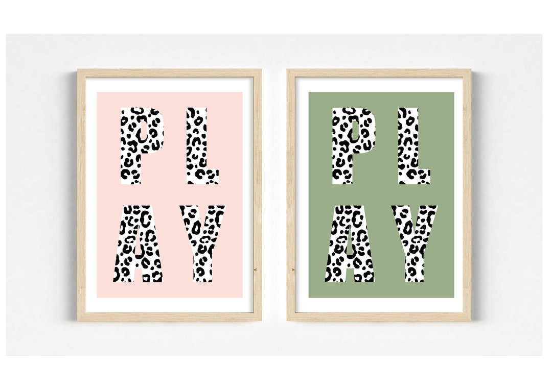 Leopard Print Play A4 Print - Etsy