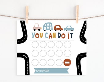 Race Cars Reward Chart Printable Behavior Chart Daily Chore Chart Kids ...