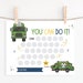 Reward Chart for Kids, Printable Garbage Truck Behavior Chart, Daily ...