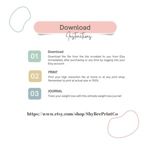 Printable Weight Loss Tracker Journal, Weight Loss Progress, Meal ...