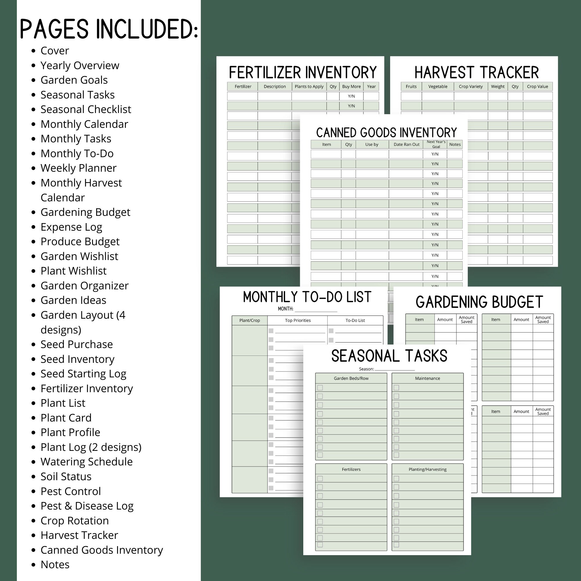 Garden Planner Printable, Garden Plans, Gardening Planner, Garden ...