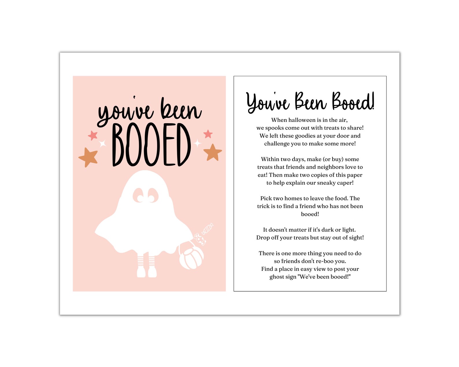 You've Been Booed Printable, You've Been Booed Kit, Halloween Boo Kit ...