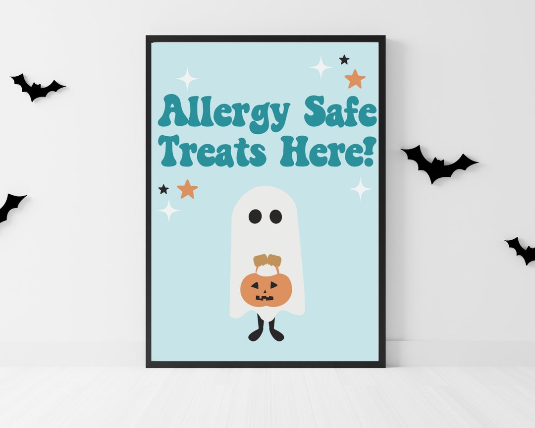 Teal Pumpkin Project Sign, Printable Halloween Sign, Allergy Safe Trick ...