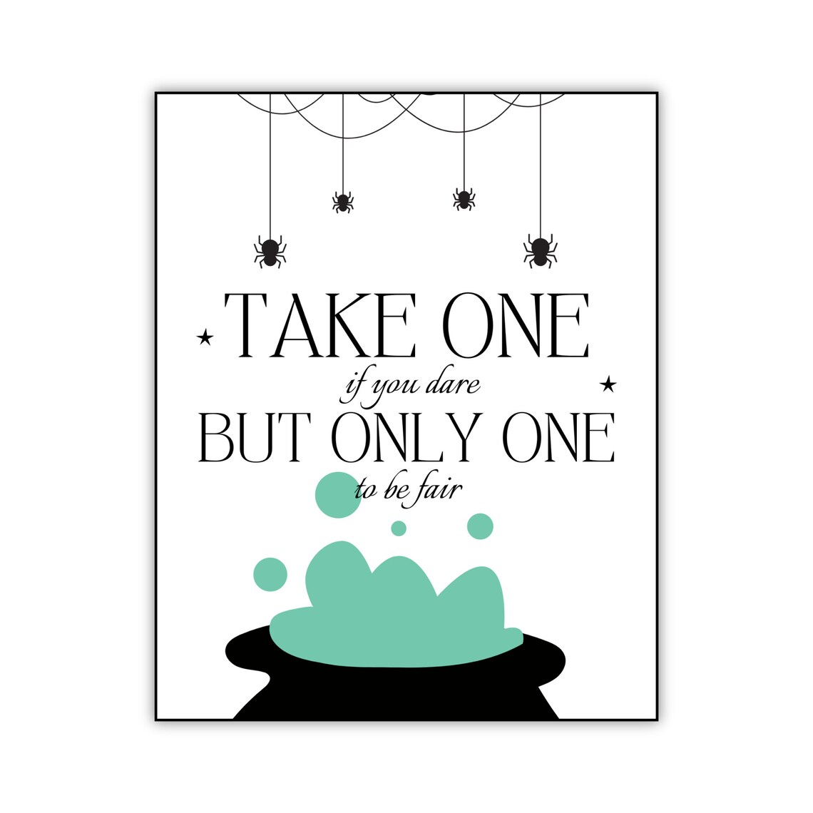 Please Take One Sign Halloween Trick or Treat Sign, Halloween Party ...