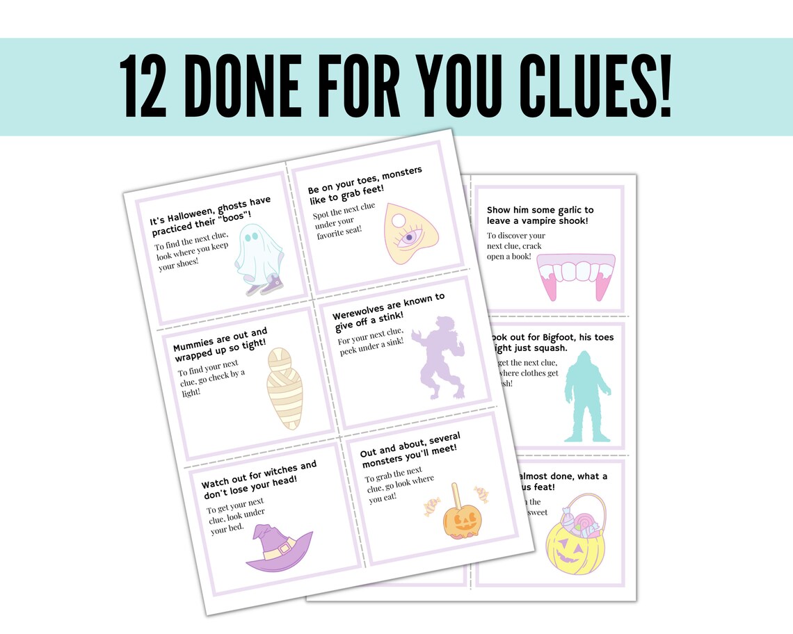 Halloween Scavenger Hunt Printable, Indoor Halloween Scavenger Hunt ...