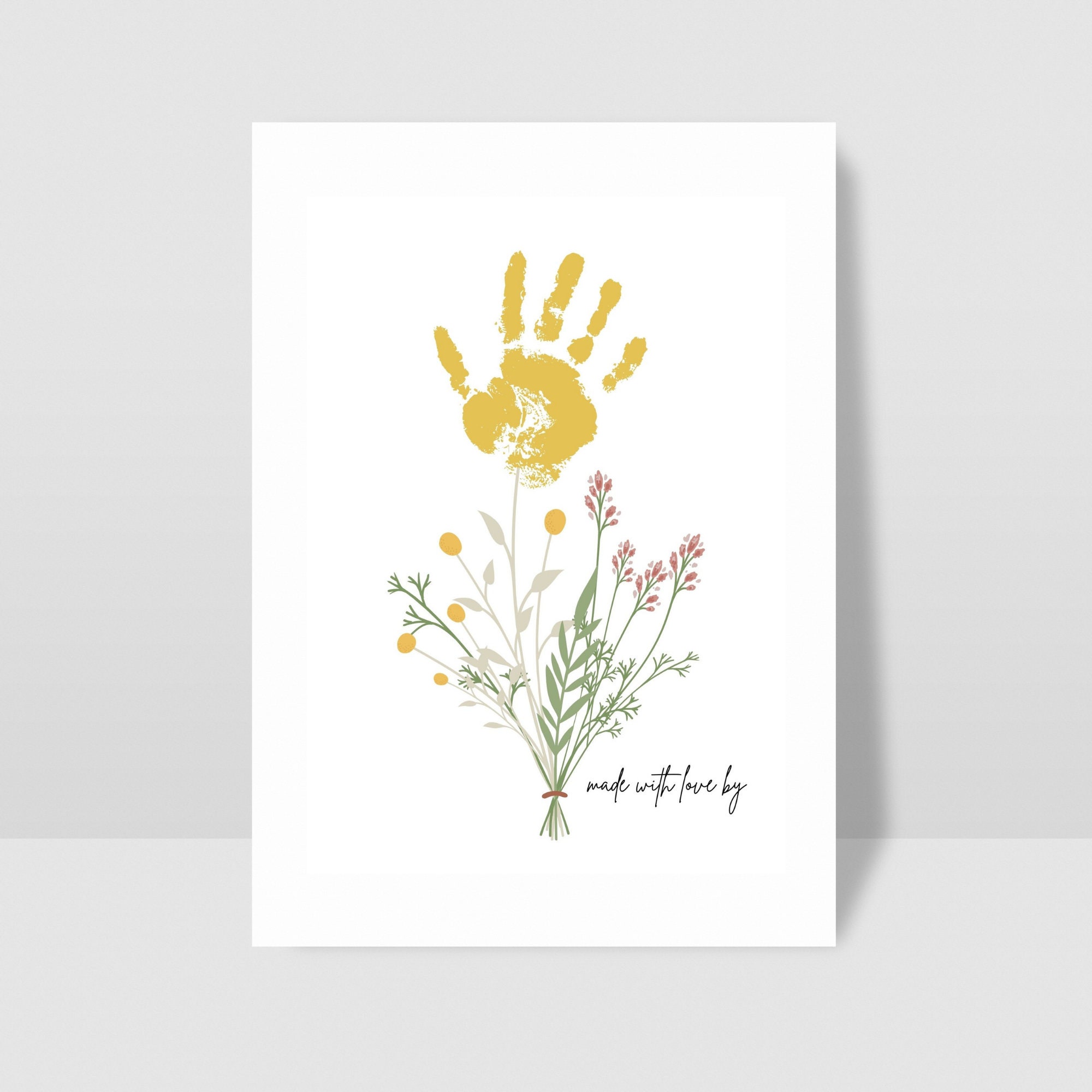 Mother's Day Handprint Gift Art Printable Handprint Art - Etsy