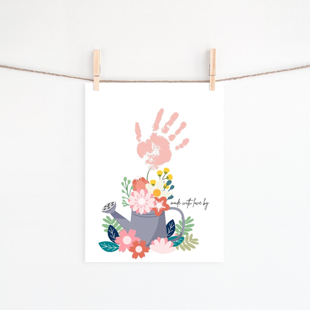 Mother's Day Handprint Gift Art, Printable Handprint Art for Kids ...
