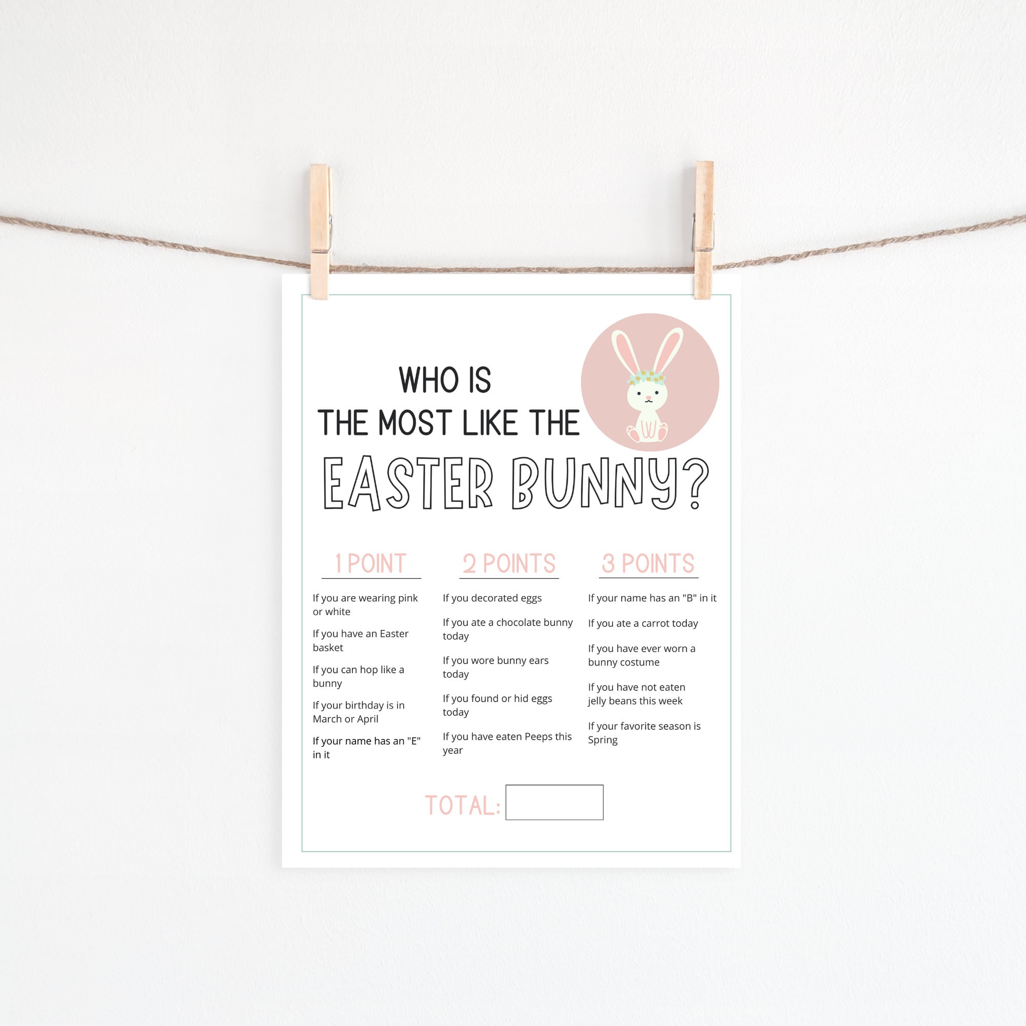 Easter Game Printable, Easter Activity, Teen Easter Party Game, Easter ...