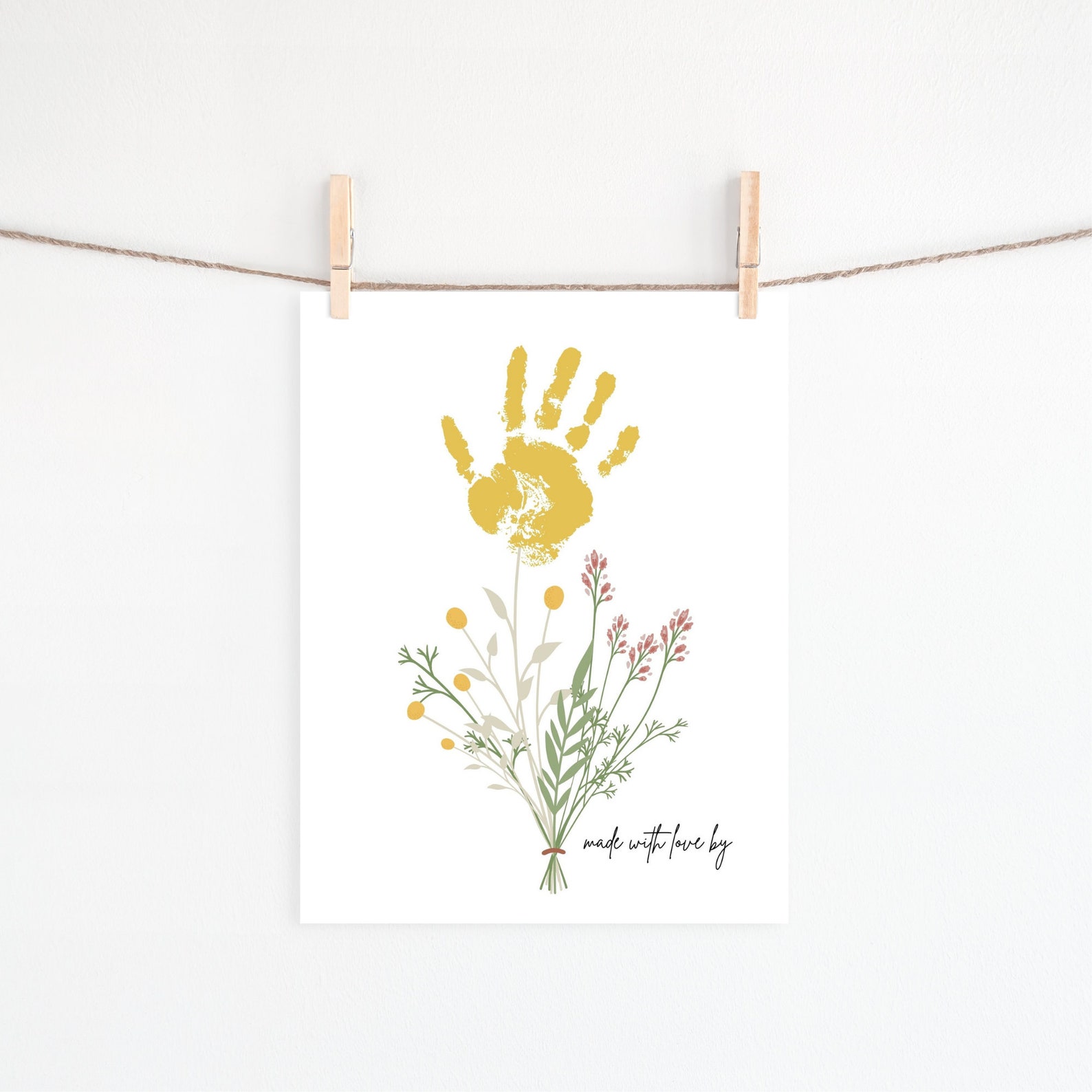 Mother's Day Handprint Gift Art, Printable Handprint Art for Kids ...
