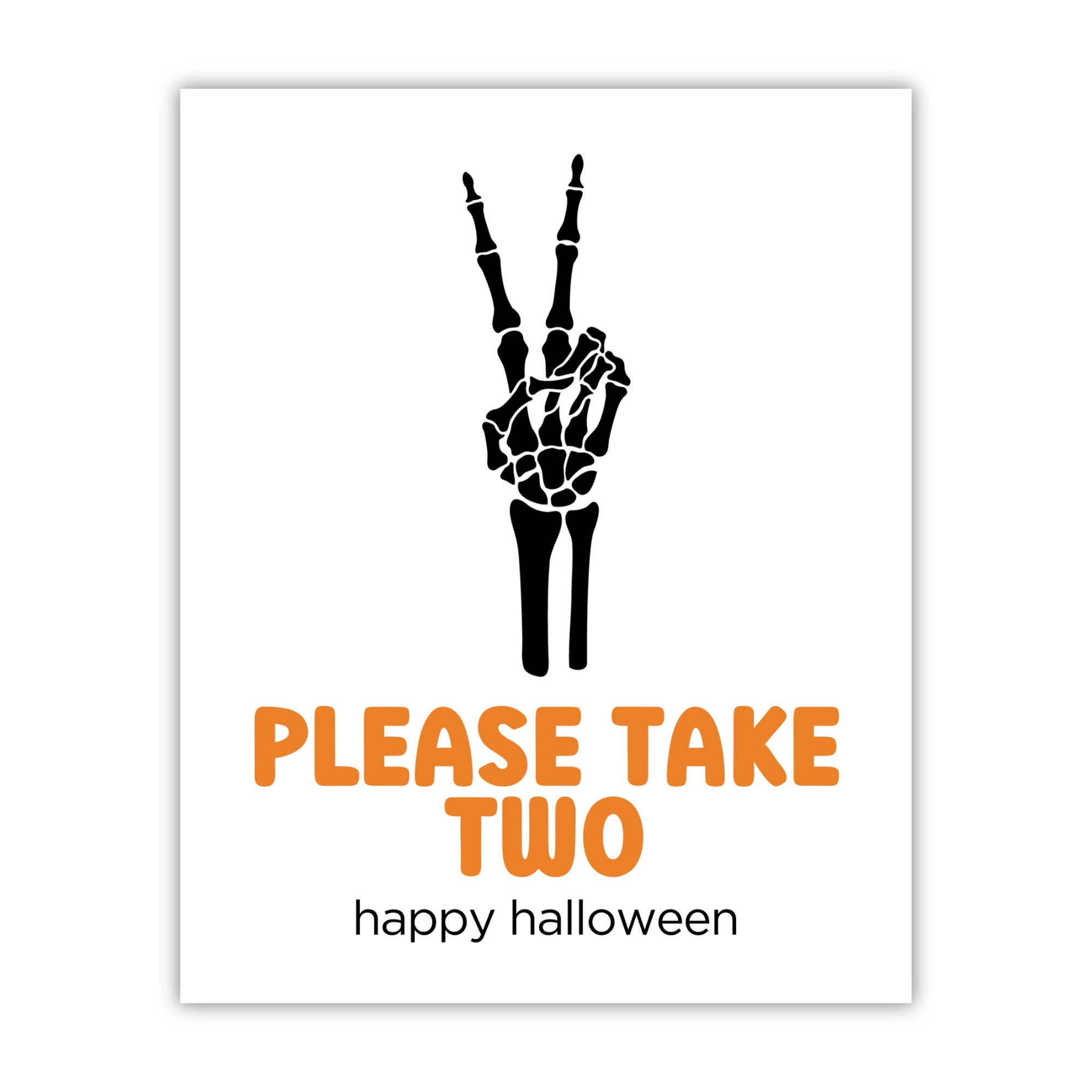 Trick or Treat Please Take Two Sign, Halloween Party Decor, Candy Sign ...