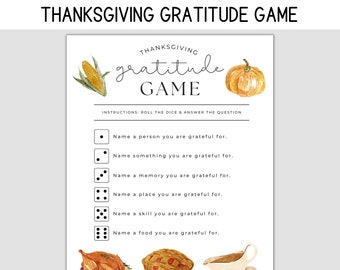 Thanksgiving Gratitude Game, Thanksgiving Party Game, Friendsgiving ...