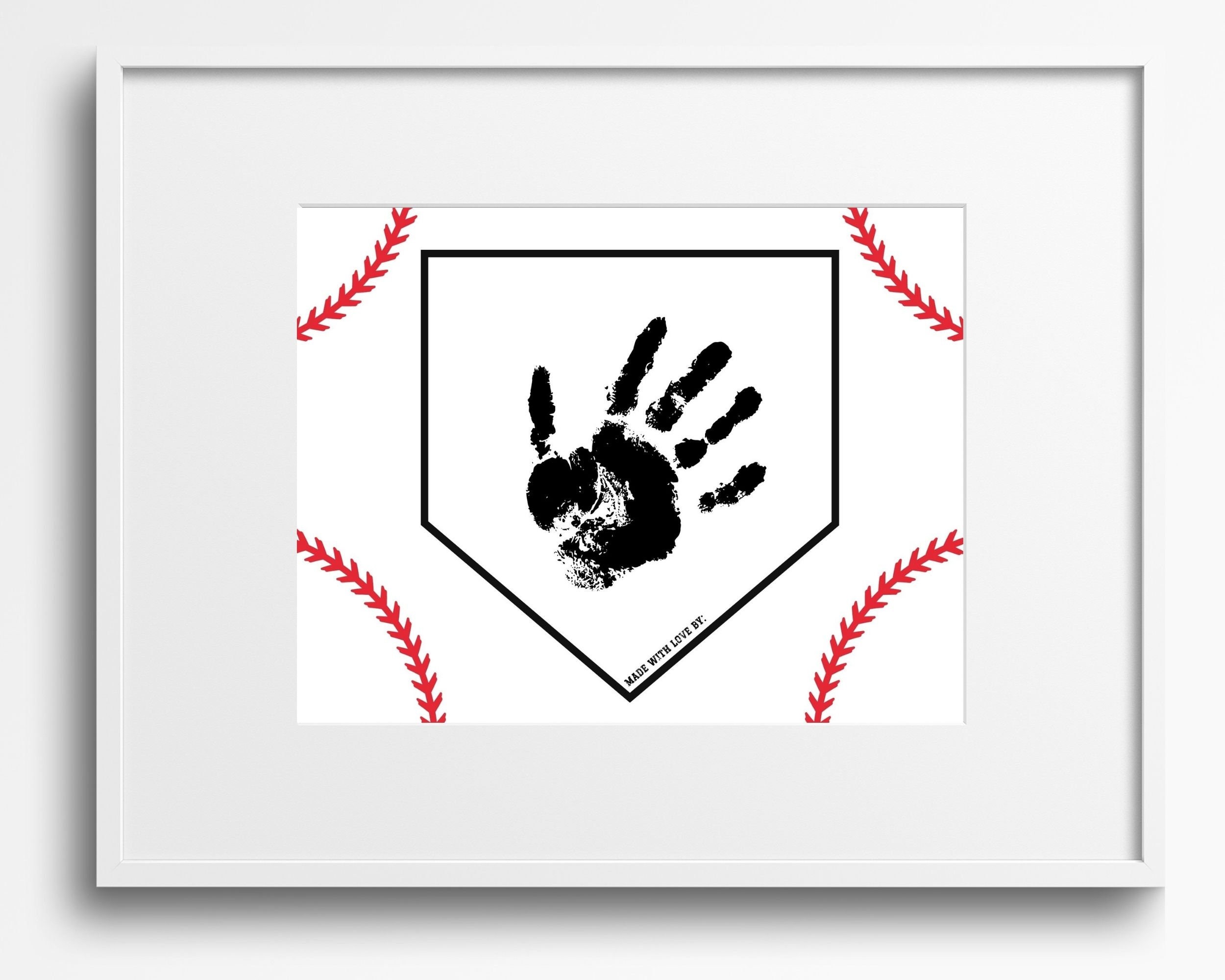 Father's Day Handprint Gift, Printable Handprint Art for Kids, Baseball ...