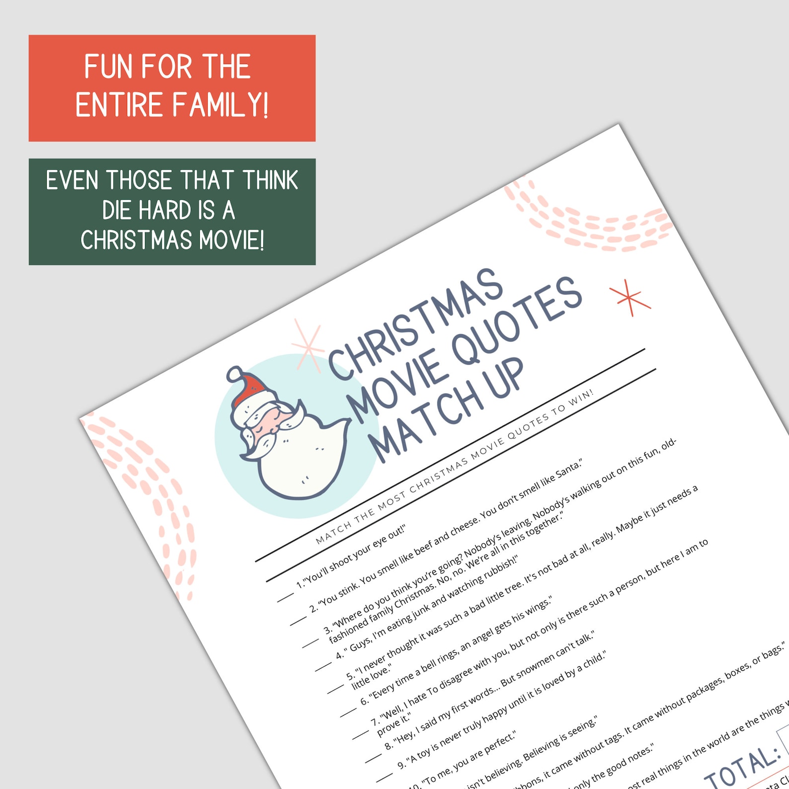 Christmas Movie Quotes Trivia Game Christmas Party Printable - Etsy
