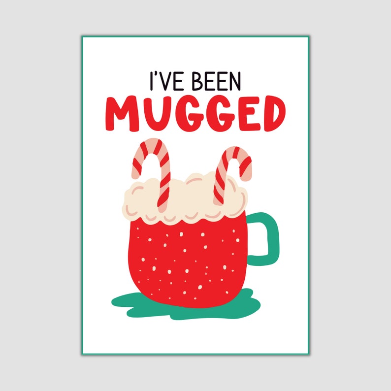 I've Been Mugged Coworker Game, You've Been Mugged, Christmas Printable ...