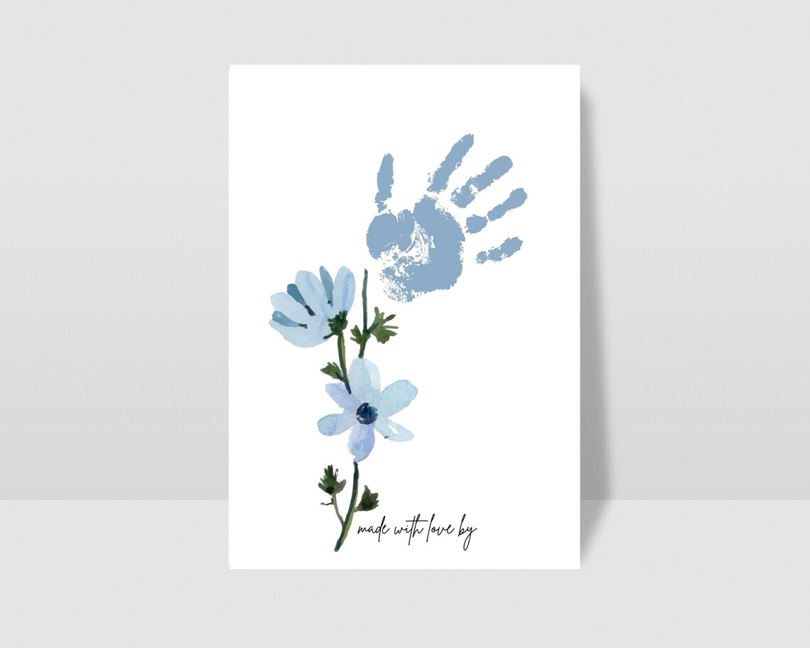 Mother's Day Handprint Gift Art Printable Handprint Art - Etsy