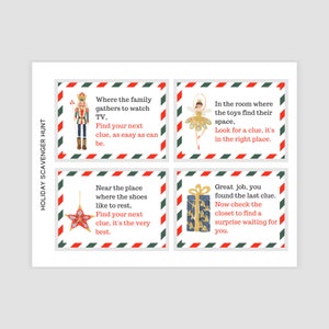 Indoor Christmas Treasure Hunt, Christmas Scavenger Hunt Card ...