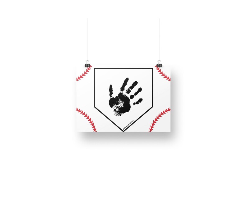 Father's Day Handprint Gift, Printable Handprint Art for Kids, Baseball ...