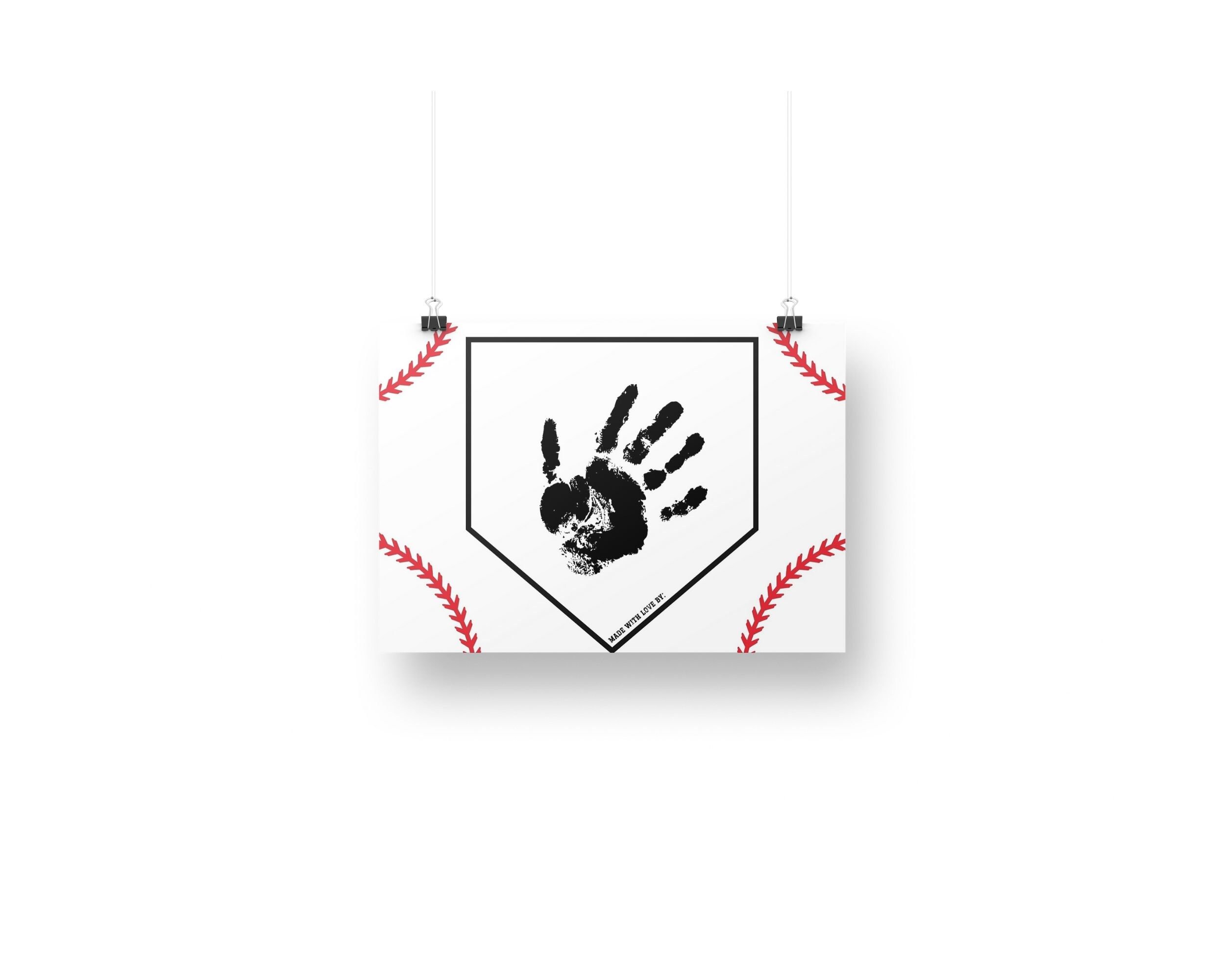 Father's Day Handprint Gift, Printable Handprint Art for Kids, Baseball ...