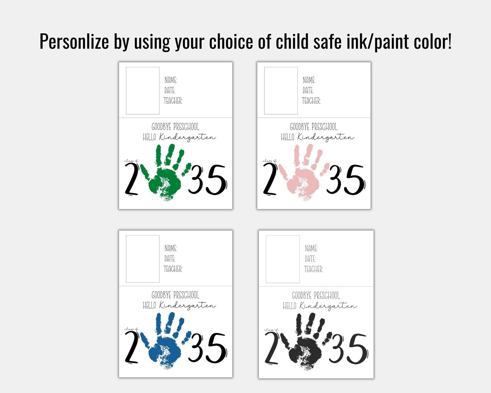 Goodbye Preschool Handprint Craft Preschool Graduation | Etsy