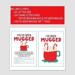 I've Been Mugged Coworker Game, You've Been Mugged, Christmas Printable ...