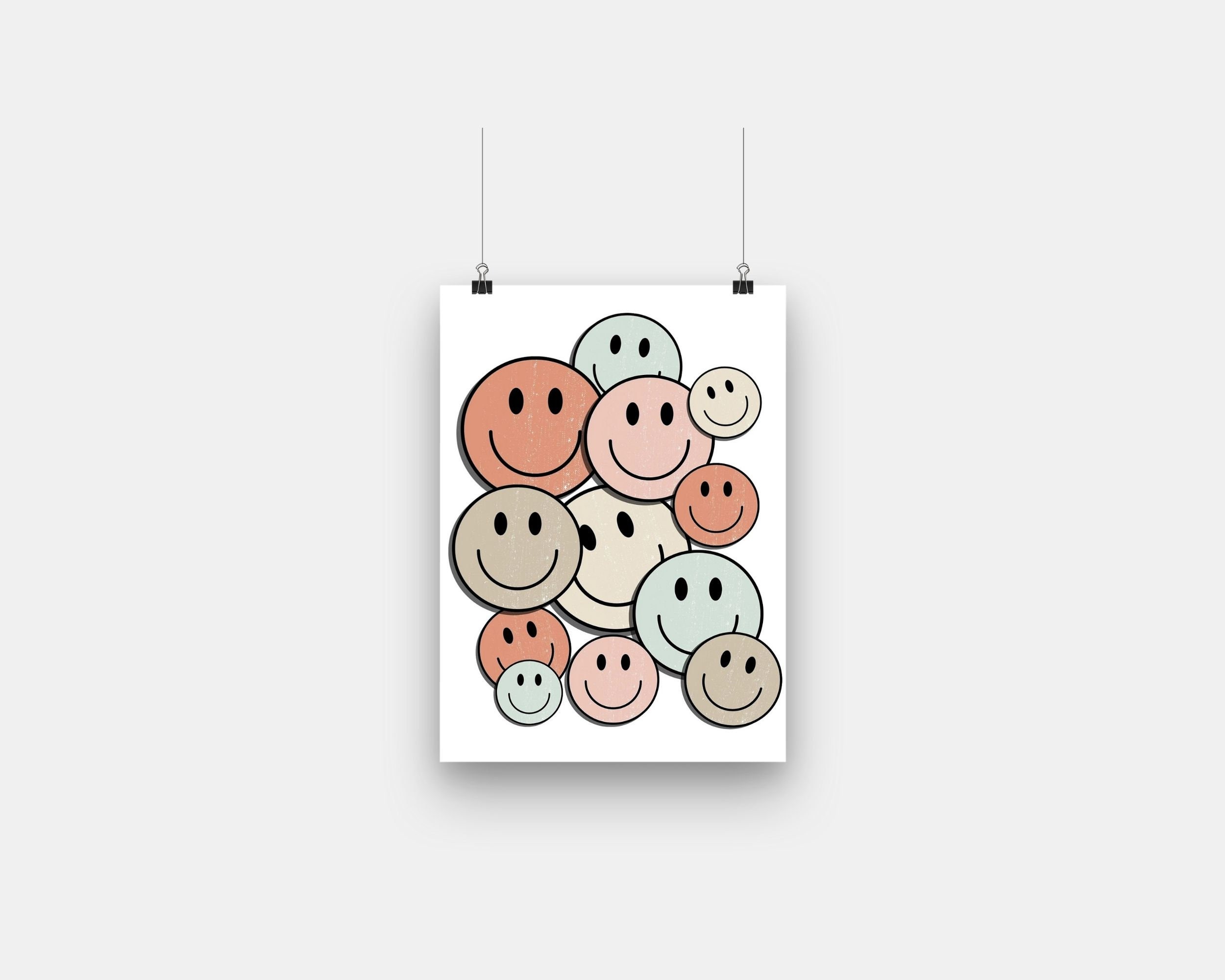 Smiley Face Print, Smiley Print, Smiley Face Wall Art, Printable Wall ...