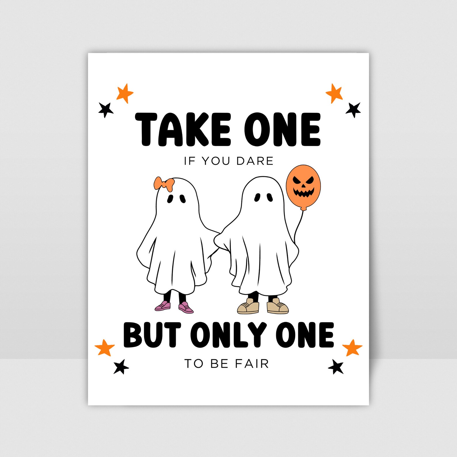 Please Take One Sign Halloween Trick or Treat Sign, Halloween Party ...