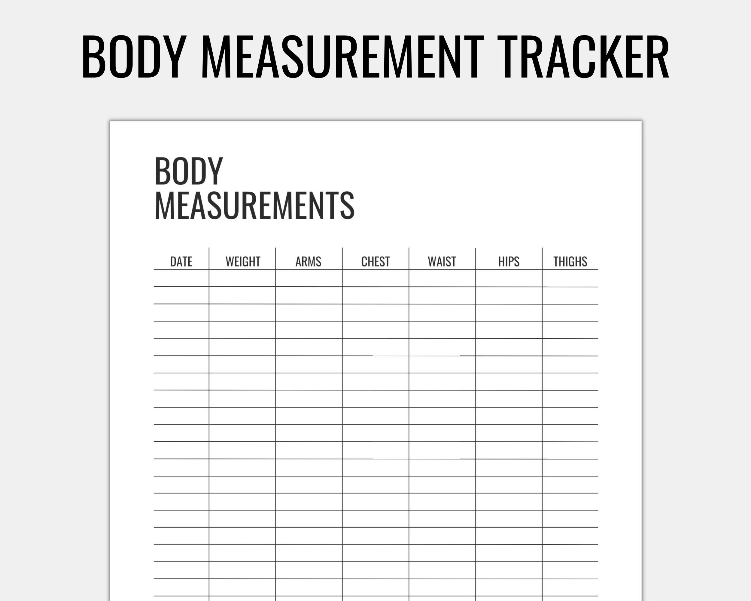 Body Measurement Tracker. Weight Loss Planner. Weight Loss Tracker ...