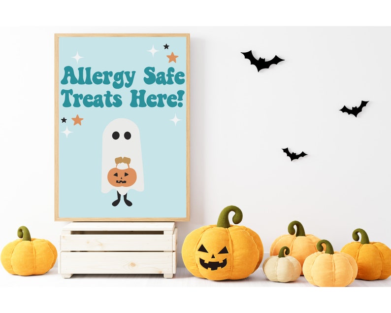 Teal Pumpkin Project Sign, Printable Halloween Sign, Allergy Safe Trick ...