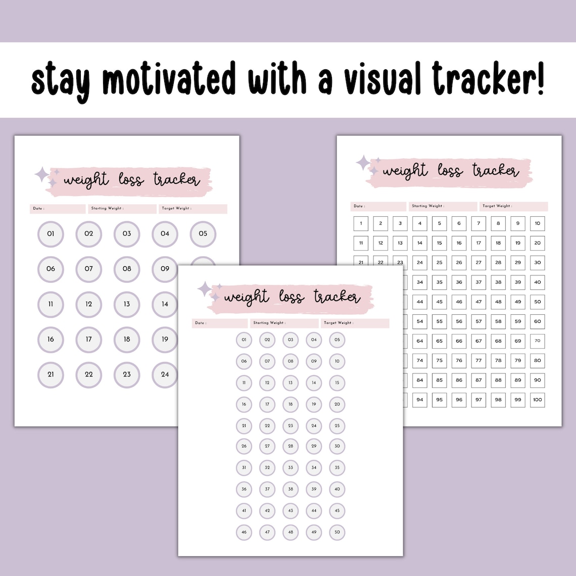 Printable Weight Loss Tracker Journal, Weight Loss Progress, Meal ...