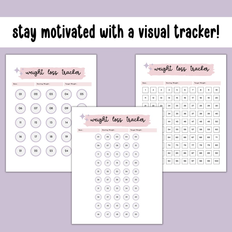 Printable Weight Loss Tracker Journal, Weight Loss Progress, Meal ...