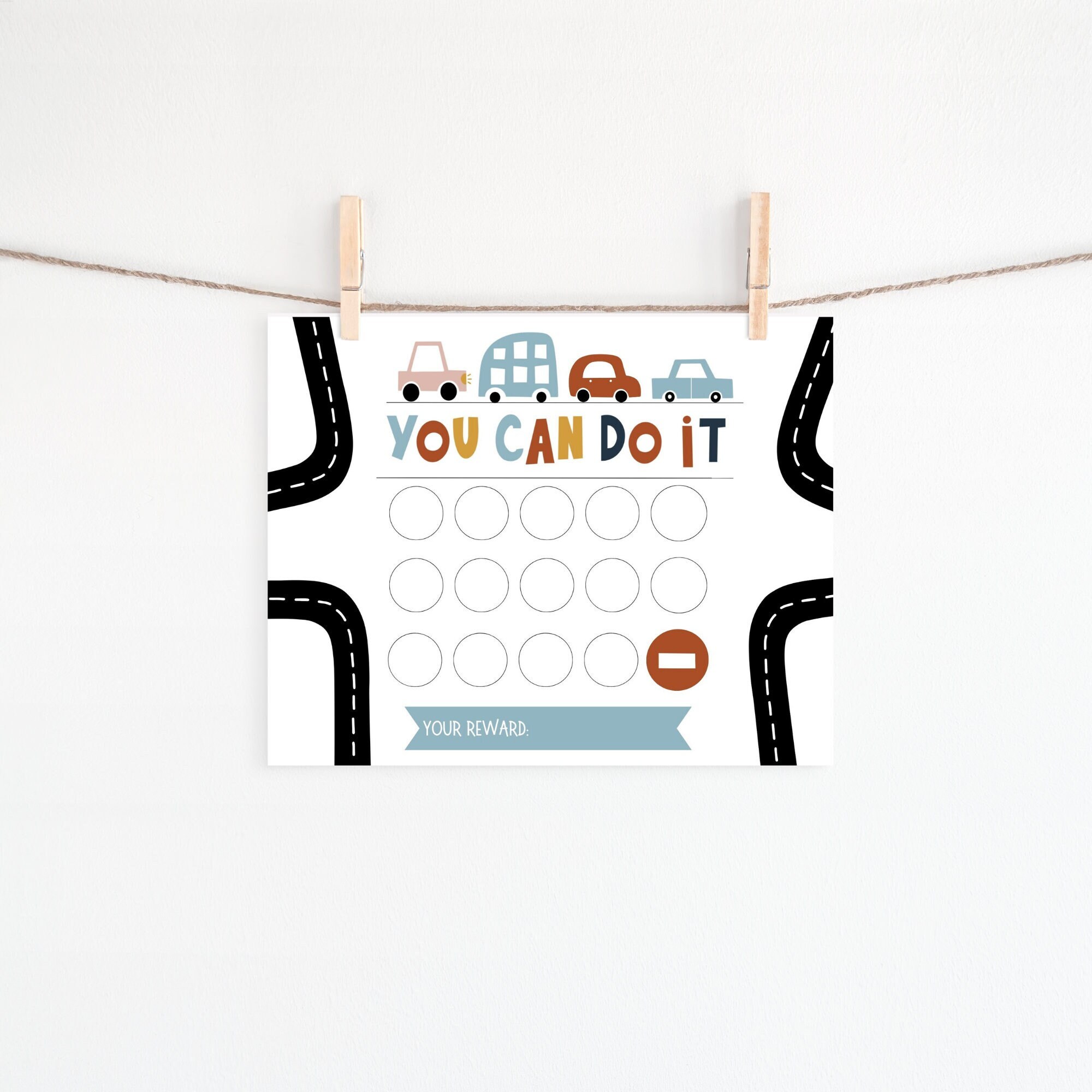 Reward Chart for Kids, Printable Cute Cars Behavior Chart, Daily Chore ...