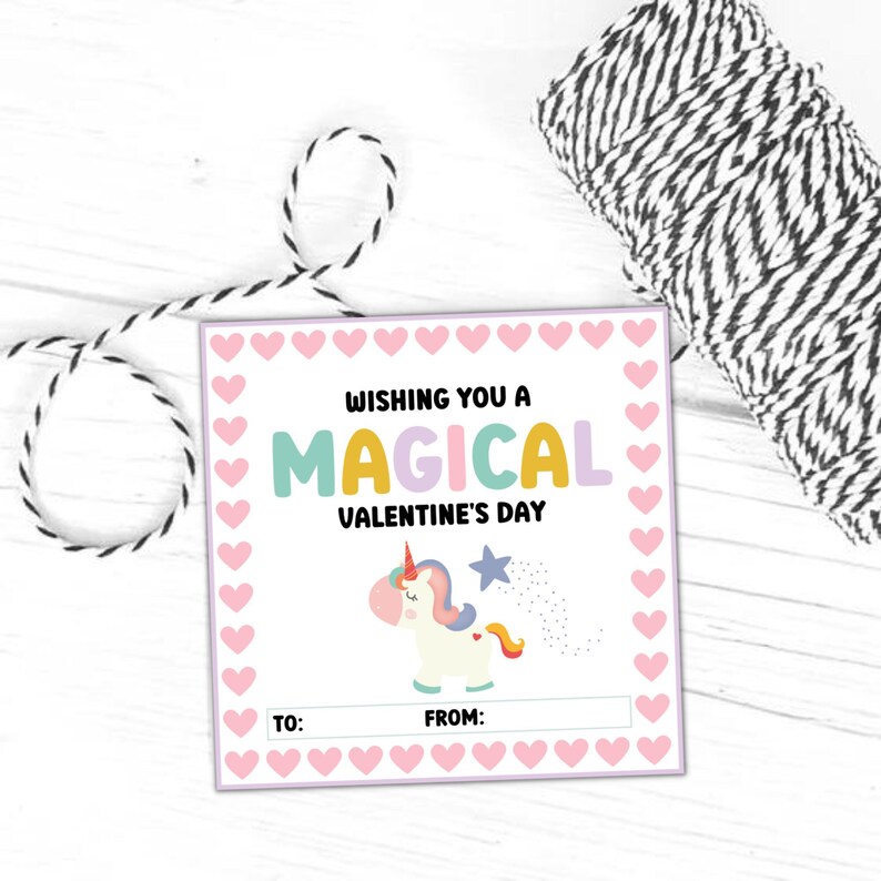 Printable Classroom Valentine Cards for Kids, Valentine Treat Tags ...