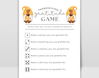 Thanksgiving Gratitude Game, Thanksgiving Party Game, Friendsgiving ...
