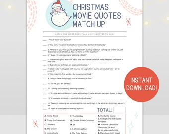 Christmas Movie Quotes Trivia Game, Christmas Party Printable Game ...