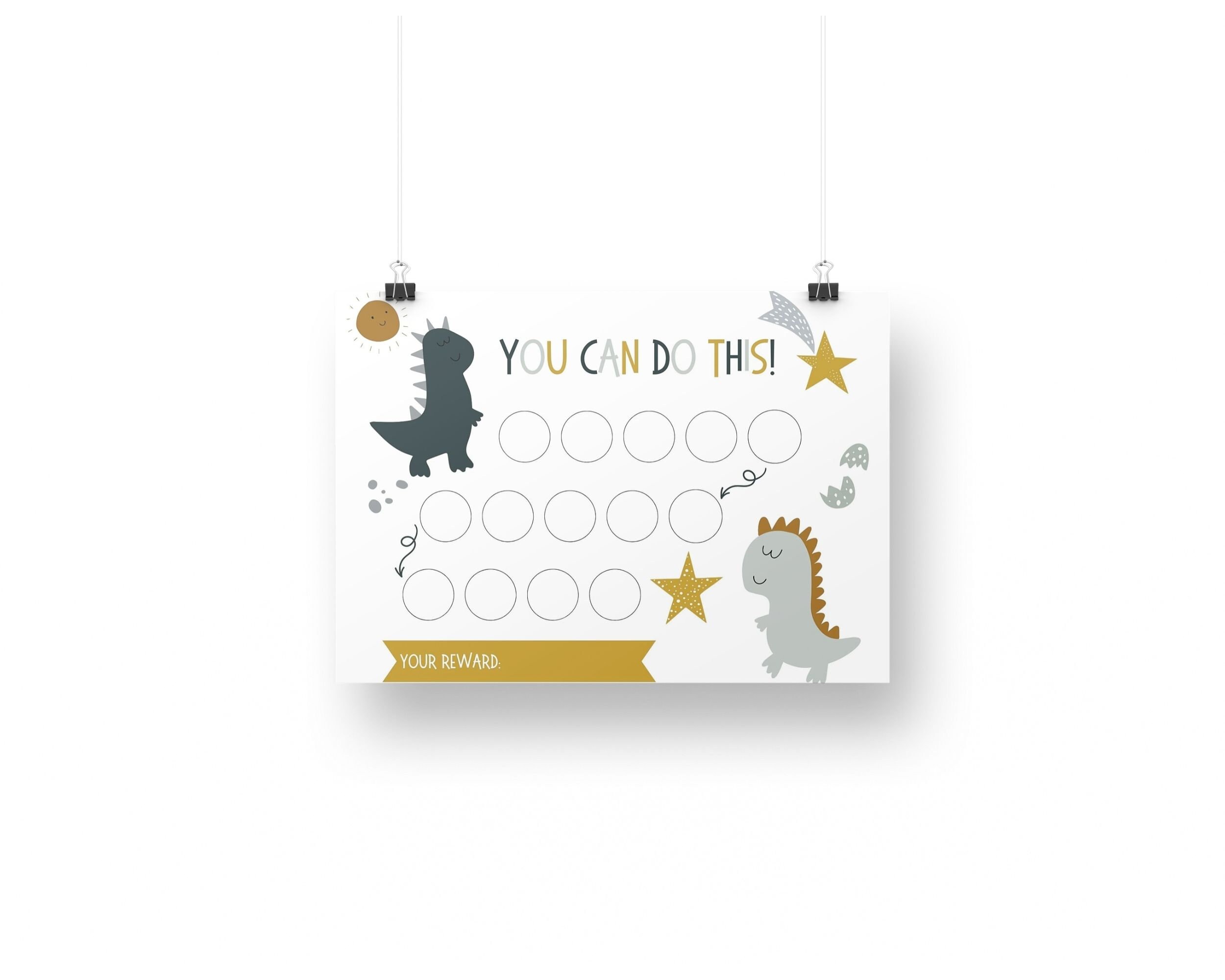 Reward Chart for Kids Printable Dinosaur Behavior Chart | Etsy Canada