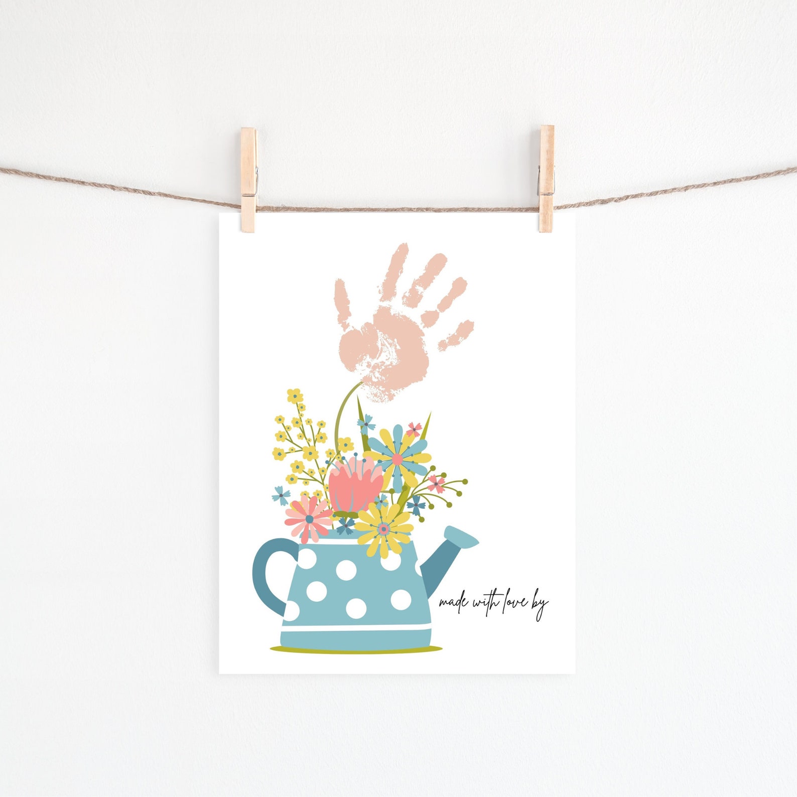 Mother's Day Handprint Gift Art, Printable Handprint Art for Kids ...