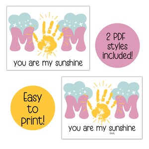Mother's Day Handprint Gift Art, Printable Handprint Art for Kids, You ...