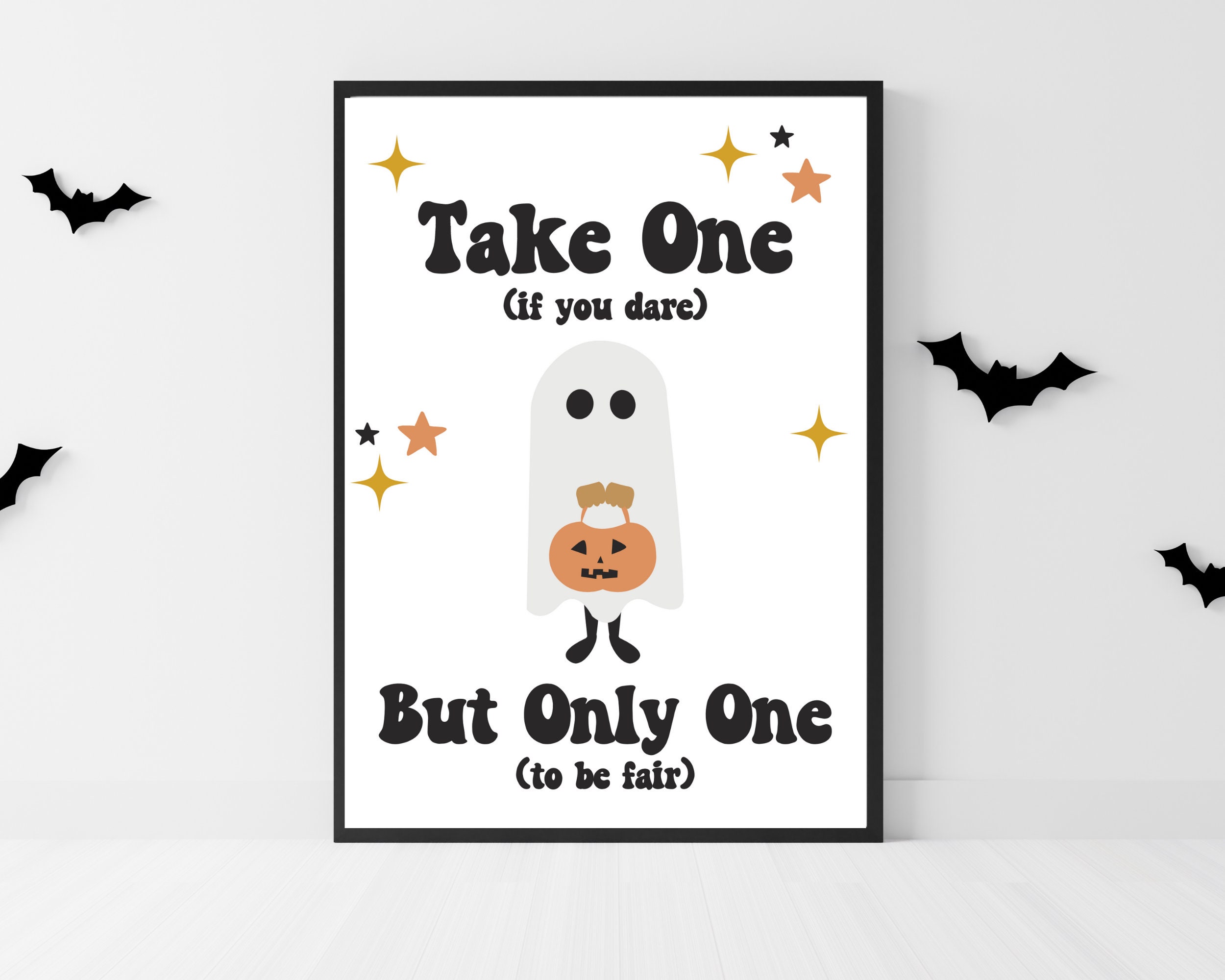 Please Take One Sign Halloween Trick or Treat Sign, Halloween Party ...