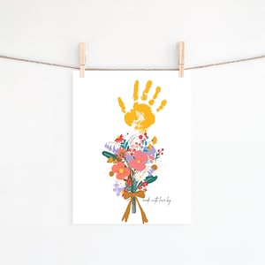 Mother's Day Handprint Gift Art, Printable Handprint Art for Kids ...
