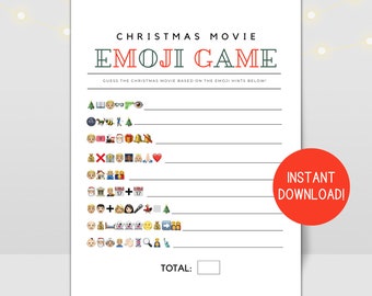 Christmas Movie Emoji Pictionary Game, Printable or Virtual Holiday ...
