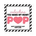 Valentine's Day Pop It Tags, Classroom Valentines, Printable Pop It ...
